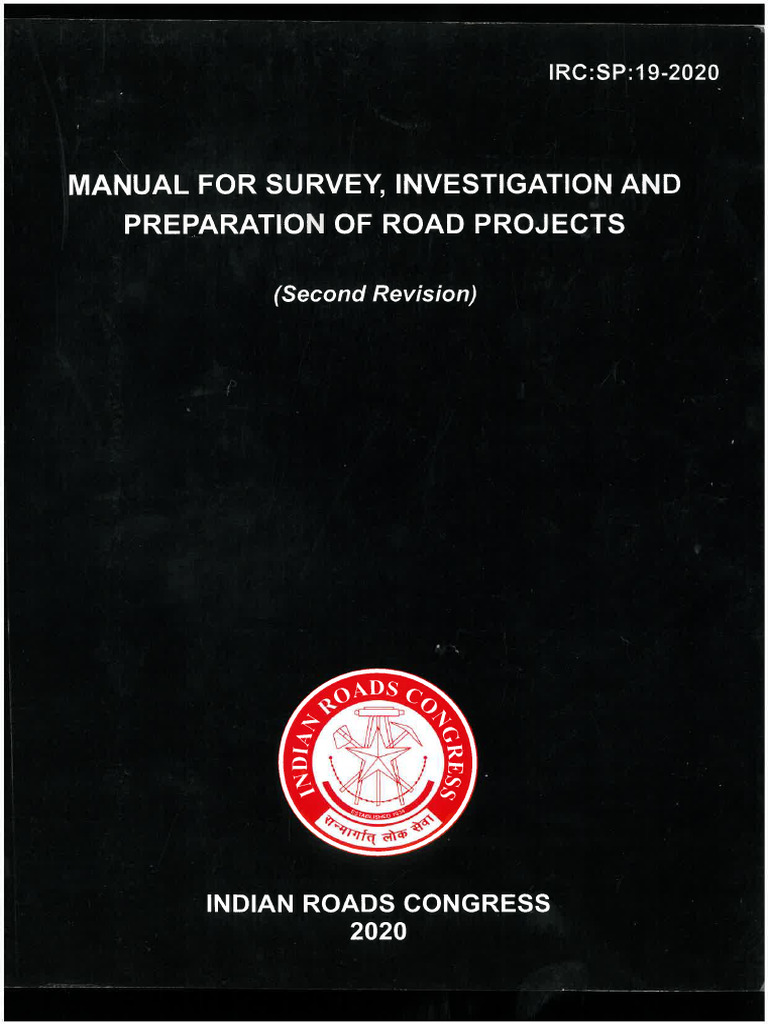 IRC SP 19-2020 Manual For Survey, Investigation and Preparation of Road ...