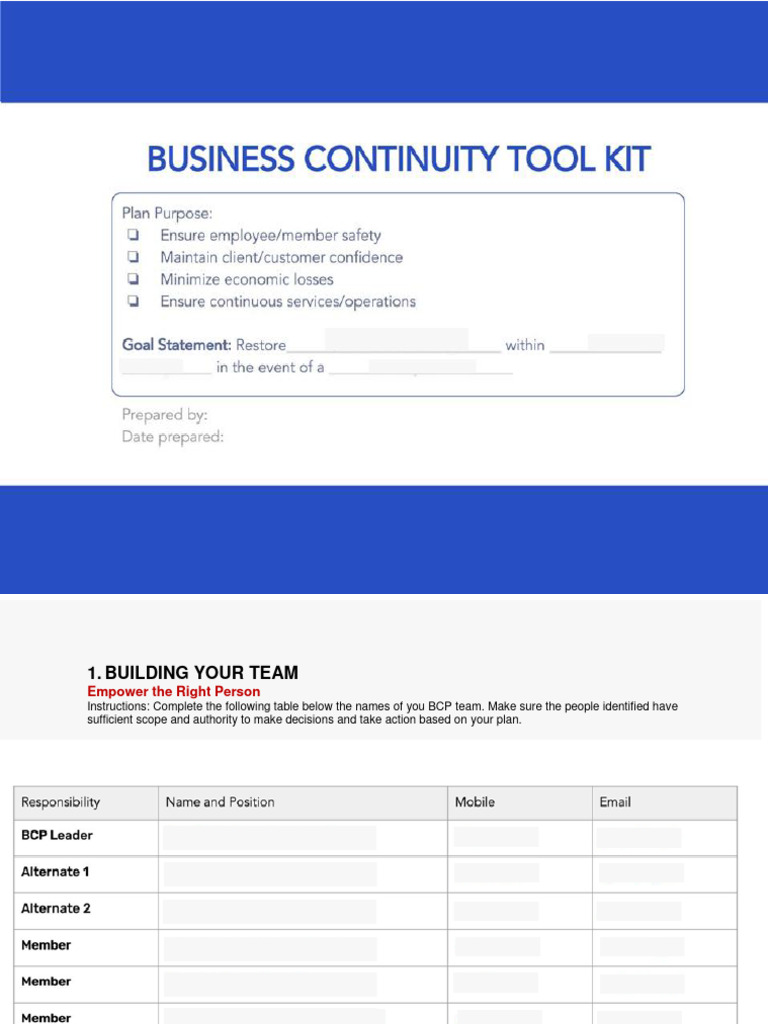 BCM Tool Kit | PDF | Business | Risk