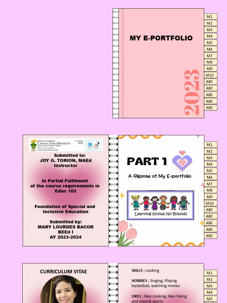 BACOR Malou Educ 102 Eportfolio | PDF