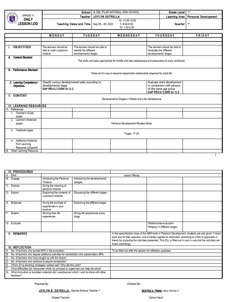 Per. Dev DLL | PDF | Learning | Teachers