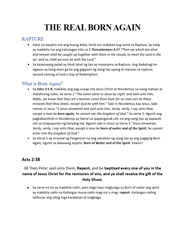 The Real Born Again | PDF