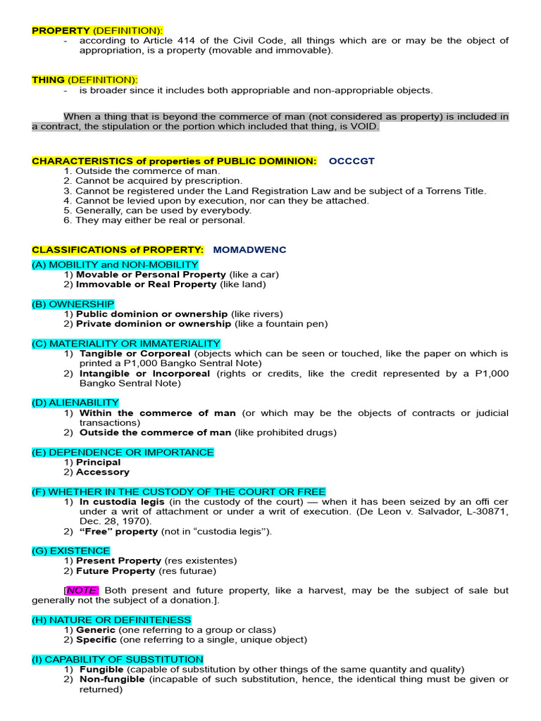 Property Classification Guide | PDF | Property | Ownership