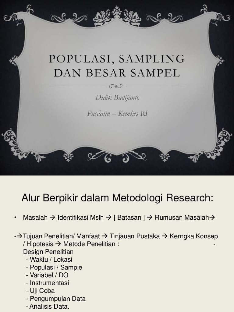PDF Sampling Dan Besar Sampel - Compress | PDF