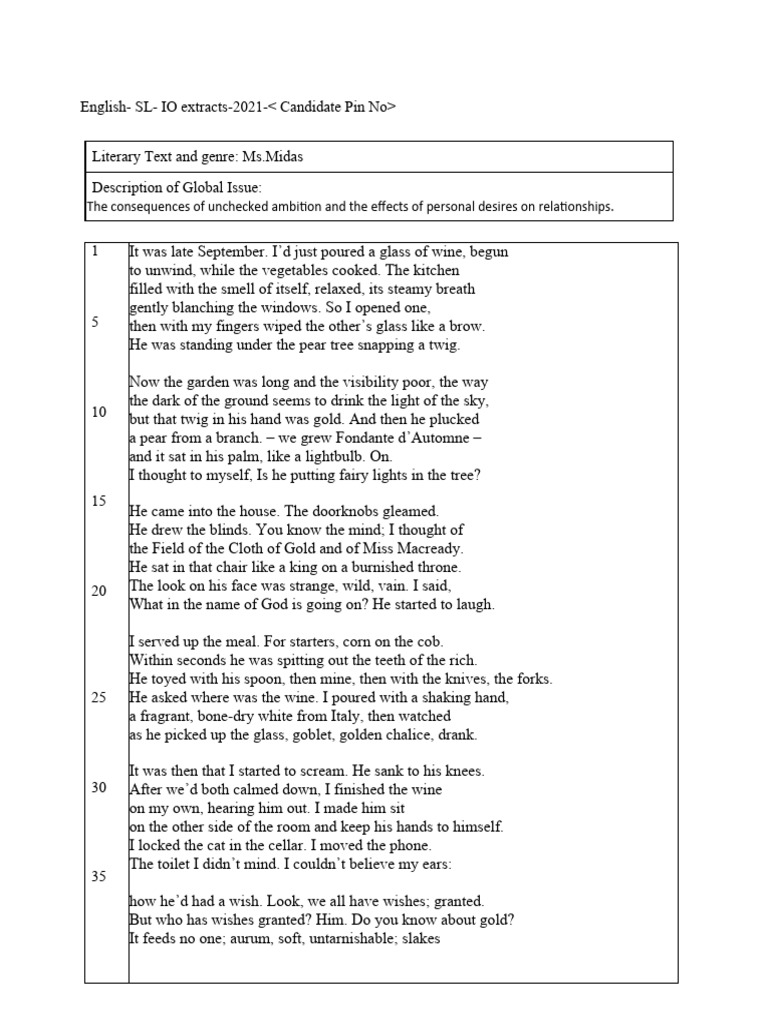 Unchecked Ambition in Ms. Midas | PDF