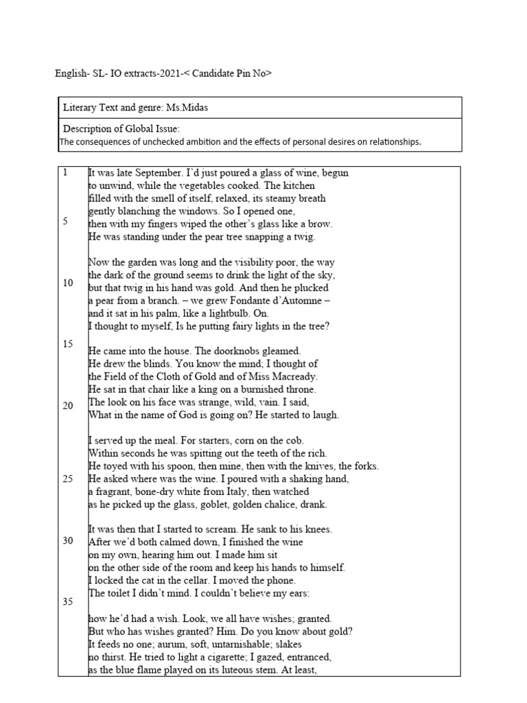 Mock English IO Extracts | PDF