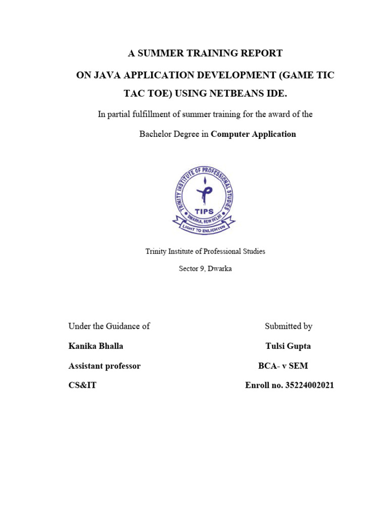 Tic Tac Toe Game Pdf Java Programming Language Graphical User Interfaces 