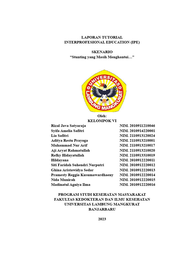 Laporan Tutorial Ipe | PDF