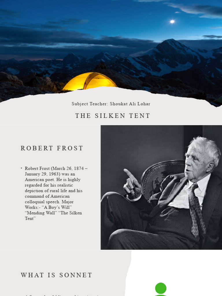 Frost's "The Silken Tent" Analysis | PDF | Poetry