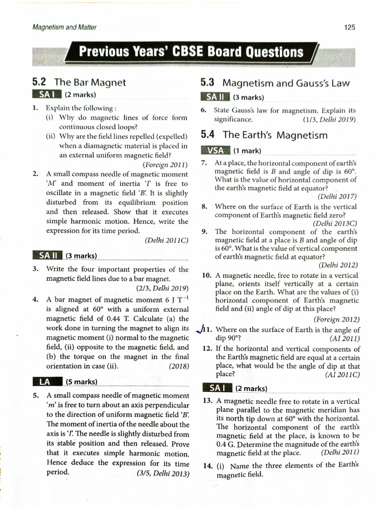 Chapter 5 (Previous Papers) | PDF