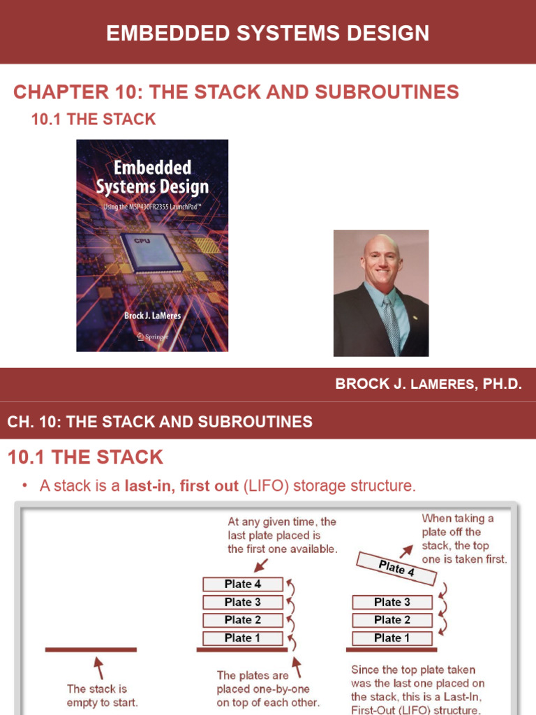Ch10 The Stack And Subroutines Slides Pdf Computer Engineering 2190