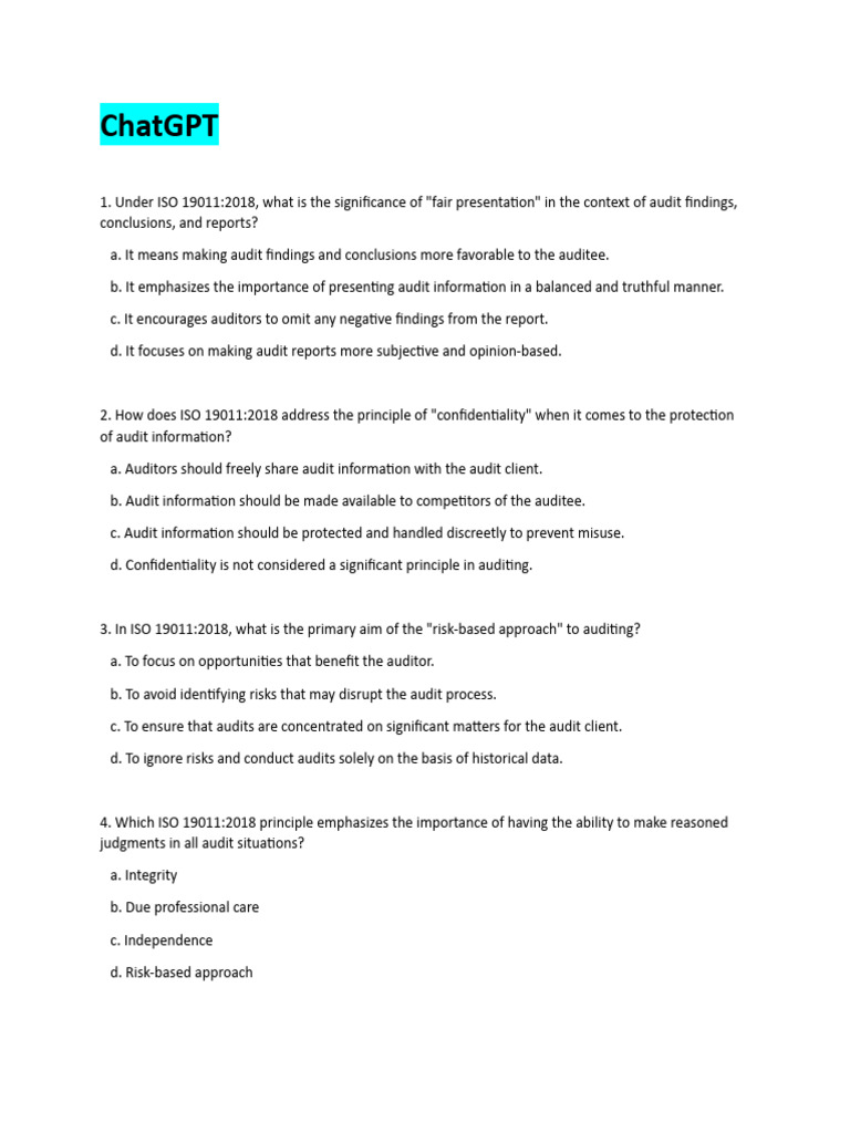 4 - Principles of Auditing | PDF | Audit | Internal Audit