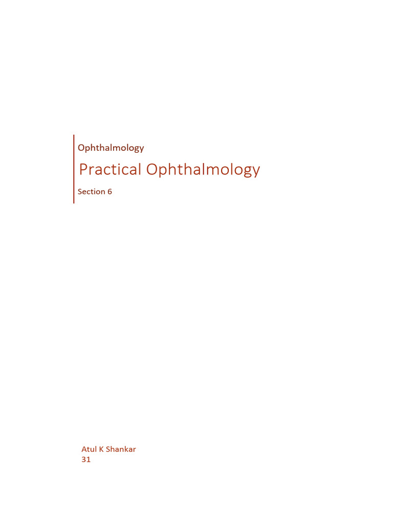 Ophthalmology - Practical Ophthalmology | Download Free PDF | Cornea ...