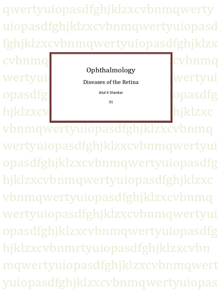 Ophthalmology Retina Pdf Retina Glaucoma