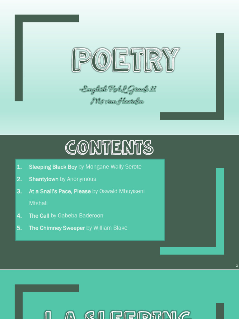 Poetry Pack 1 GR 11 FAL 2020 | PDF | Poetry