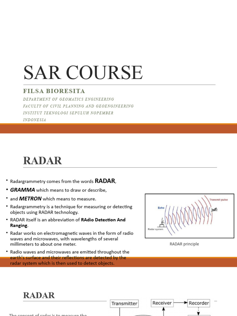 Sar Course | PDF | Radar | Waves