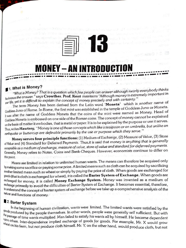 Money and Barter System | PDF
