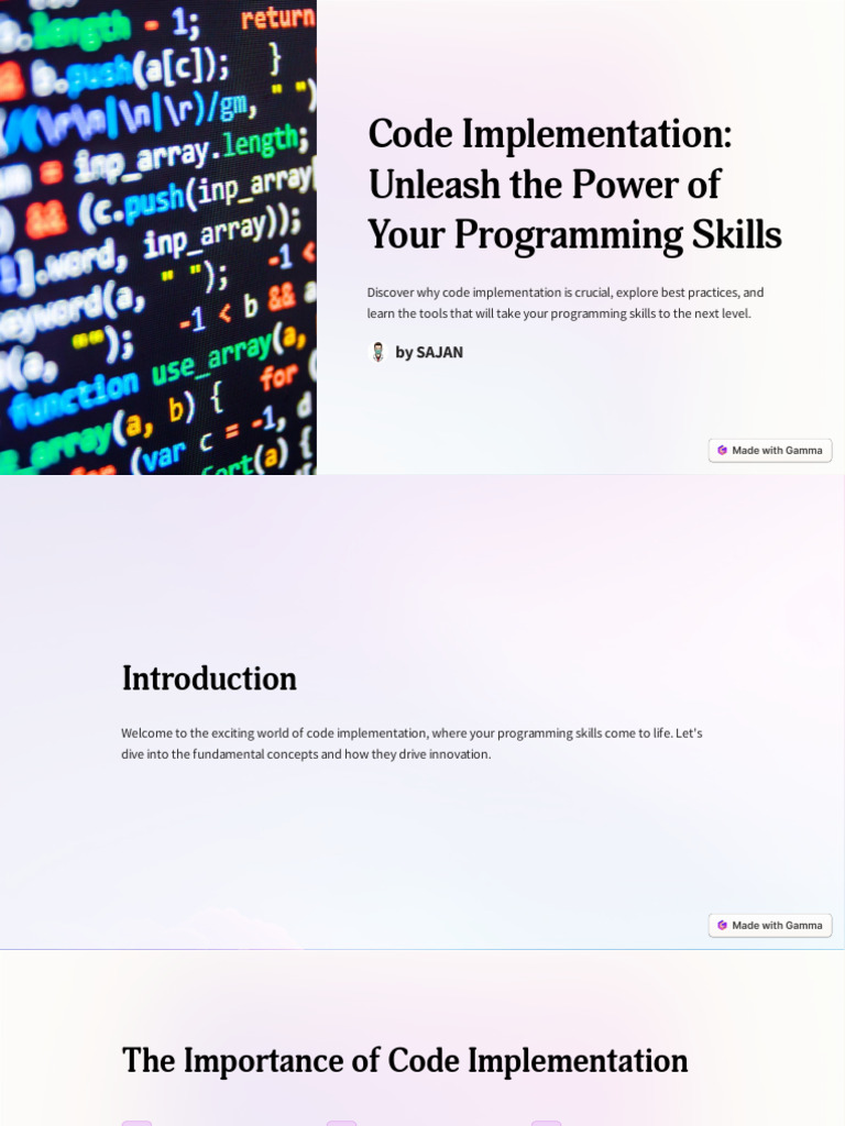 Code Implementation Unleash The Power Of Your Programming Skills Pdf Computer Programming