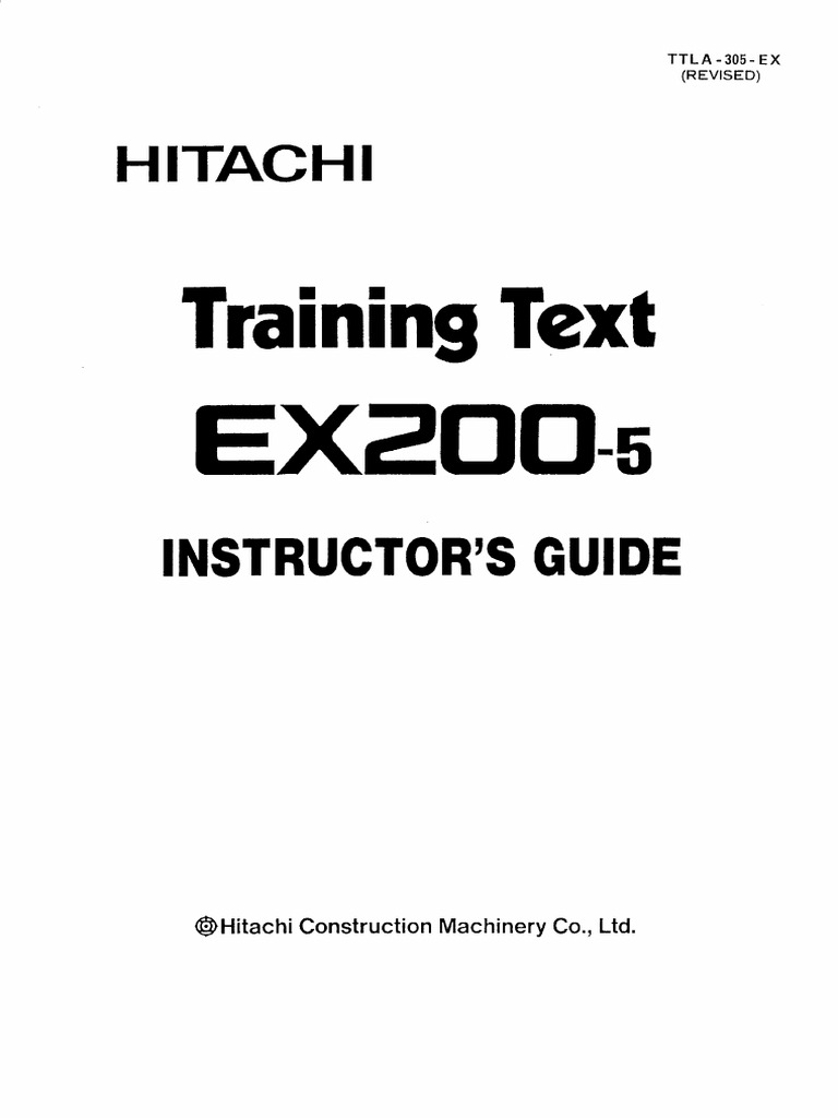 EX200-5 Instructors Guide (Revised) TTLA0305 | PDF