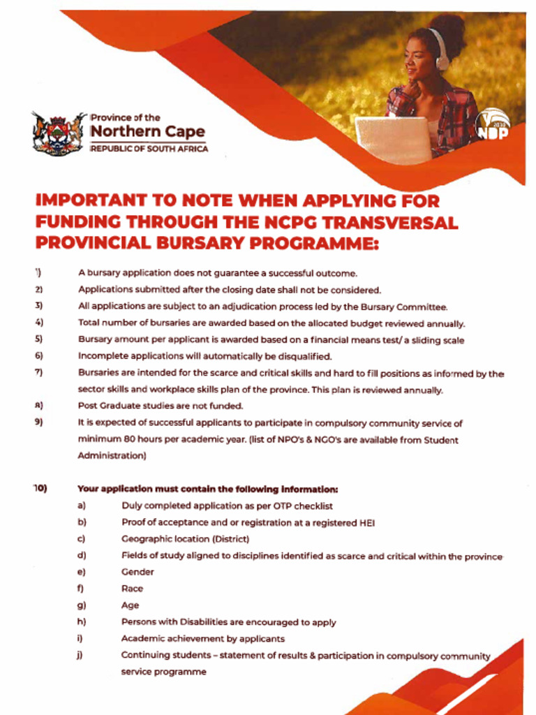 2024 - Bursary Application Form - NC Provincial Government ...