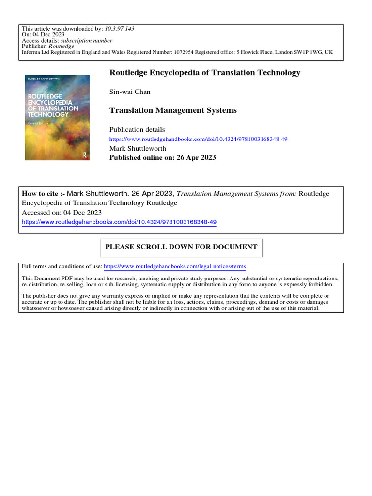 Translation Management Systems Download Free Pdf Software As A