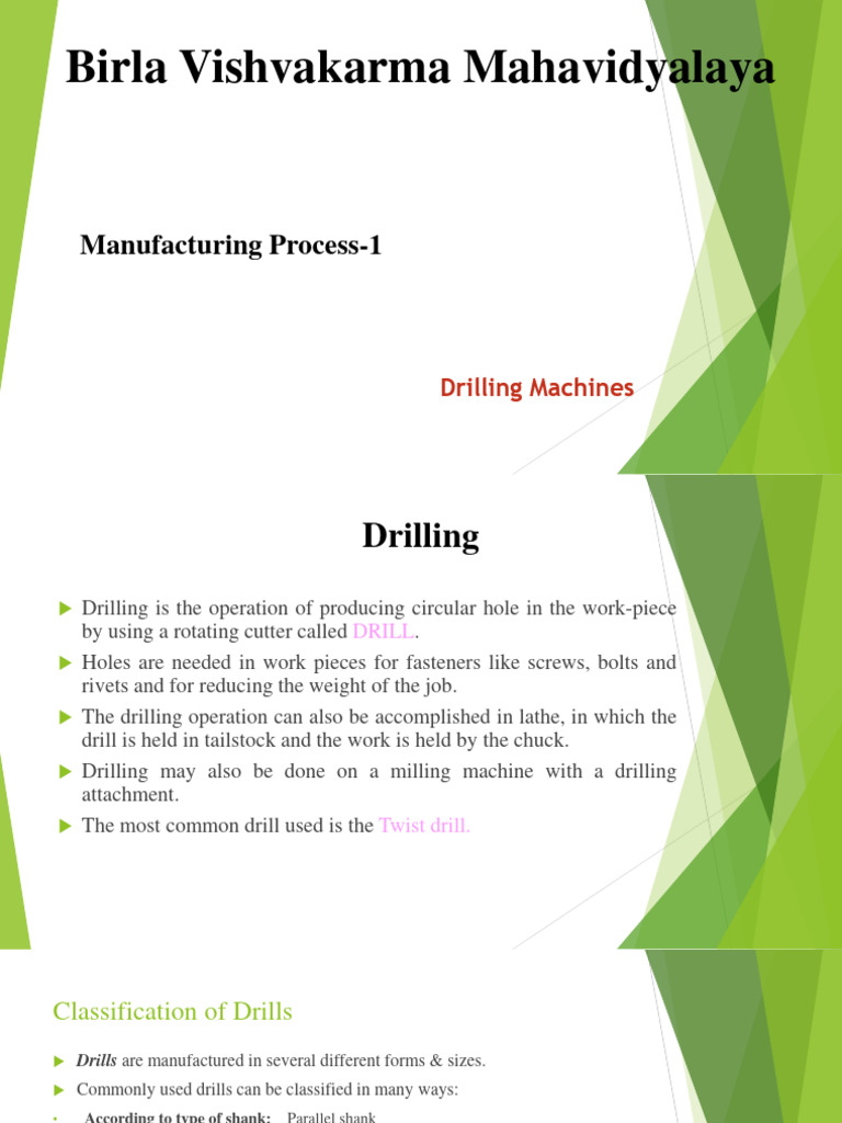 3-Drilling Machines | PDF | Drilling | Drill
