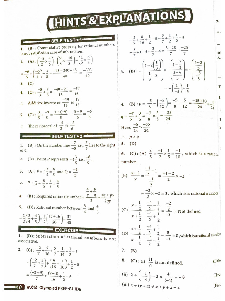 8th Ws1 Answer Key | PDF