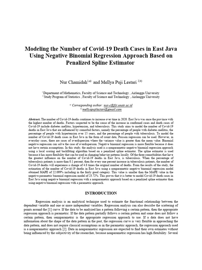 REVISED-FULLPAPER-Nur Chamidah-Mellya | PDF | Regression Analysis | Dependent And Independent ...