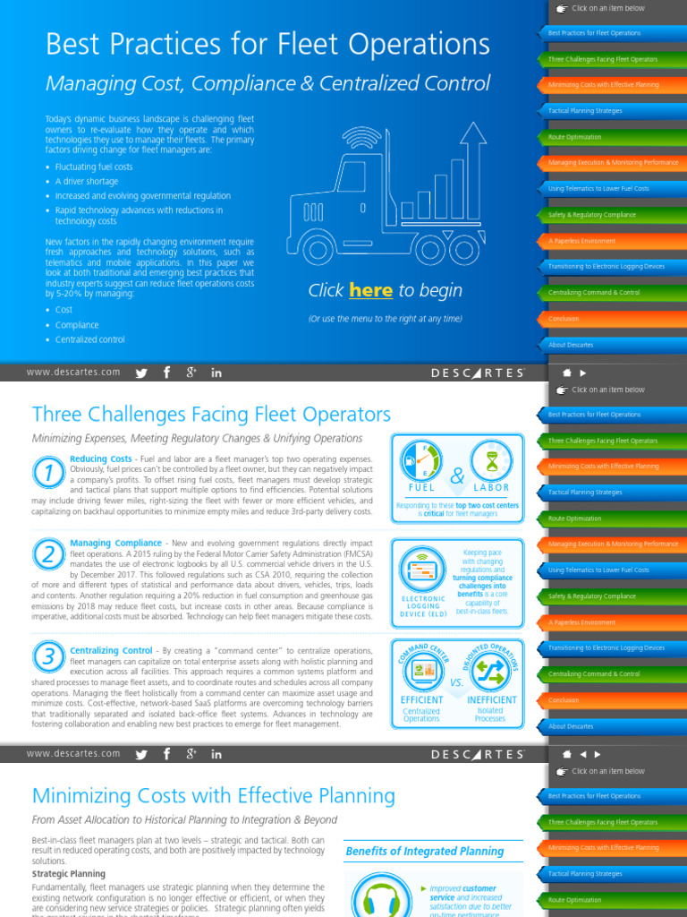 WP Best Practices Fleet Operations 2017 | PDF | Fuel Economy In ...