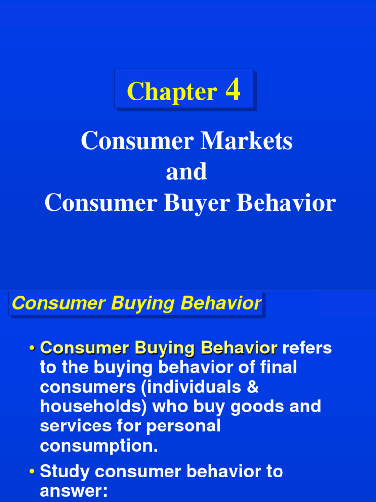 Chapter 4 | PDF | Consumer Behaviour | Behavior