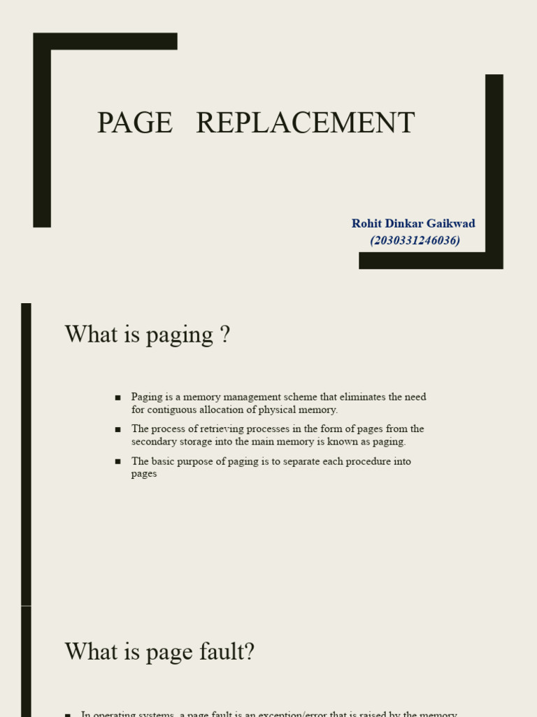 Page Replacement | PDF | Computer Hardware | Computer Science