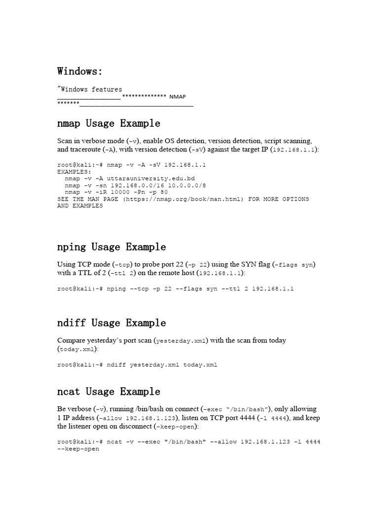 Nmap Docx | PDF | Desktop Environment | Penetration Test