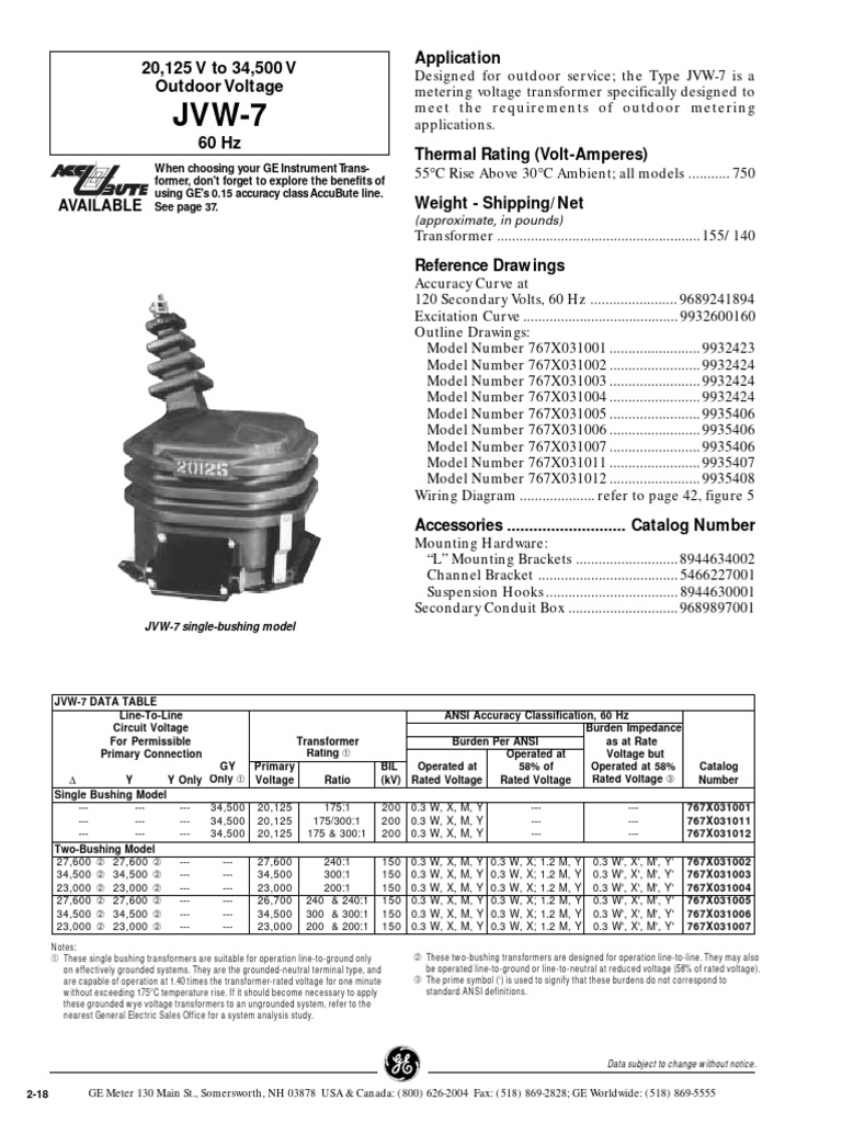 JVW 7 | PDF | Transformer | Electricity