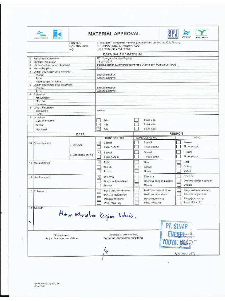 FAM2 - Pompa Intake R1 | PDF