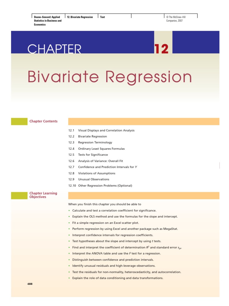 Applied Statistics Chapter12 | PDF | Errors And Residuals | Ordinary Least Squares