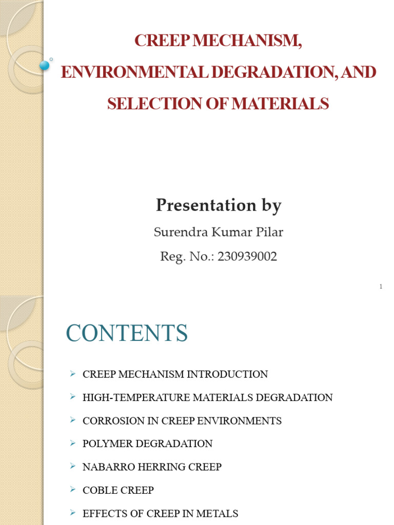 Mmc-1-Creep Mechanism, Environmental Degradation, and Selection of ...