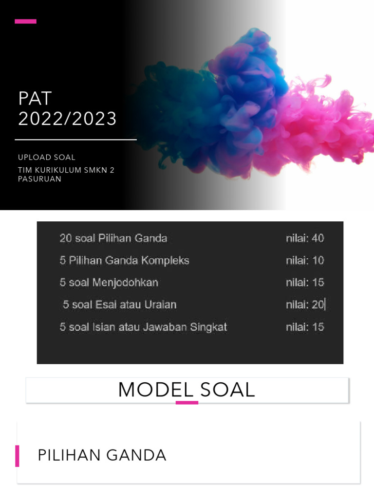 Tutorial Upload Soal Pat | PDF