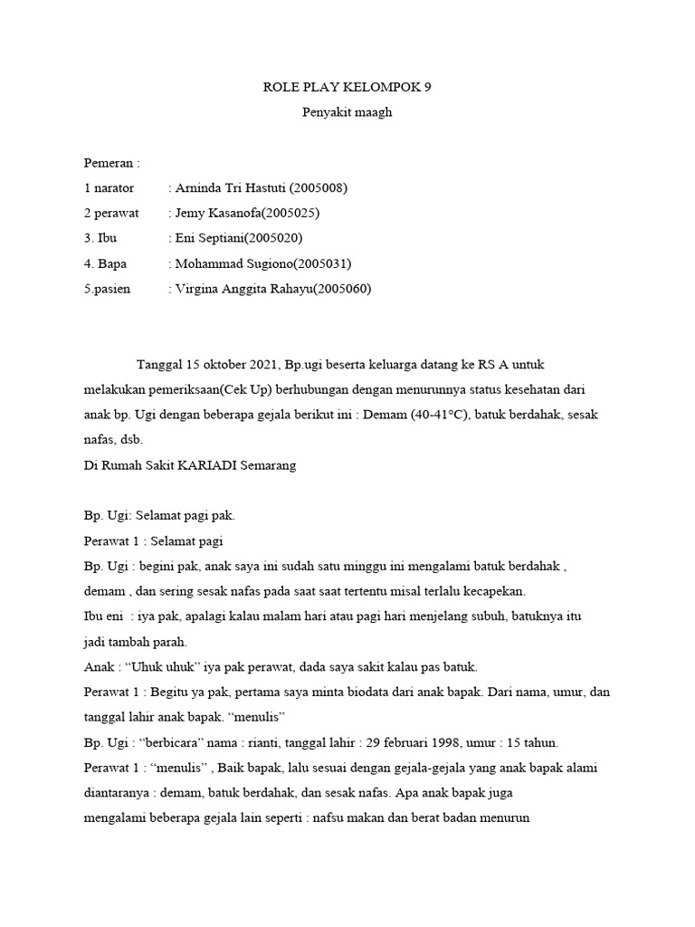 Naskah Role Play | PDF