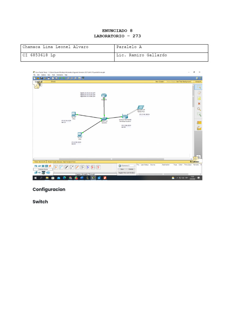 Enunciado 12 | PDF | Router (Computing) | Network Switch
