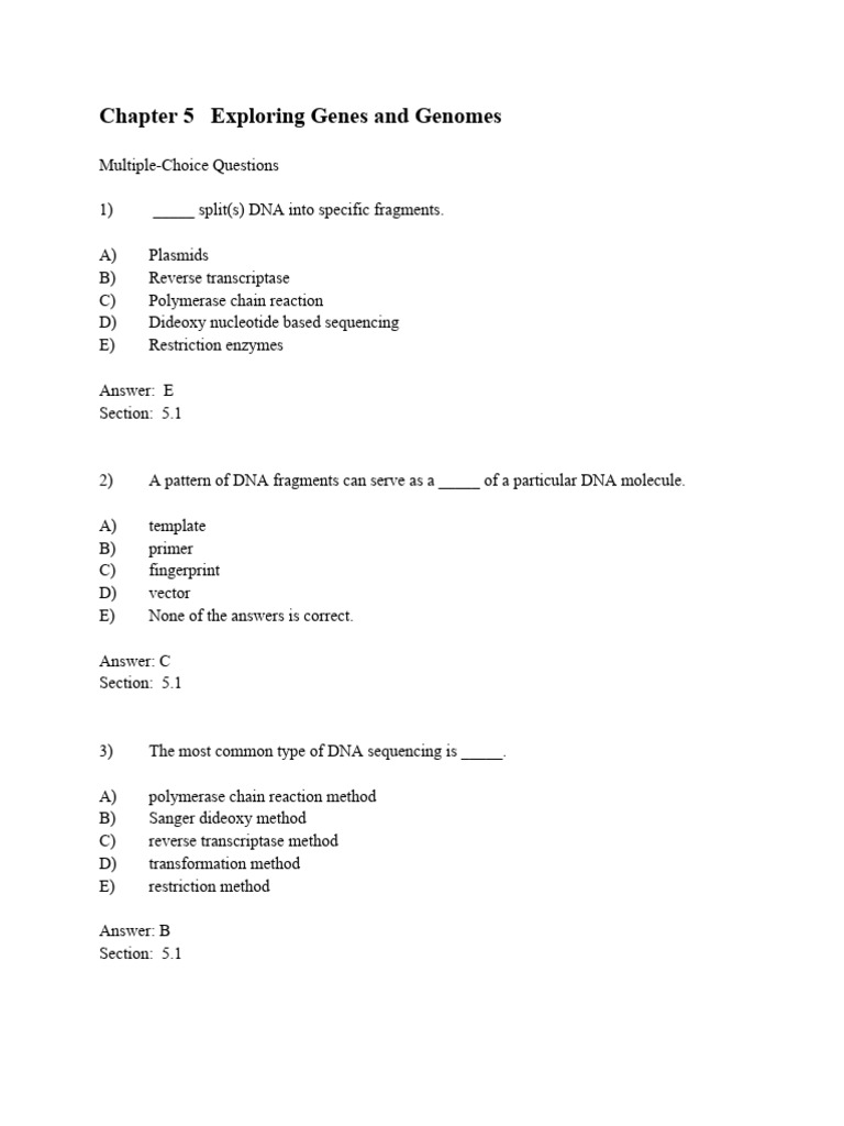 Genetics Study Guide | PDF | Dna | Molecular Cloning