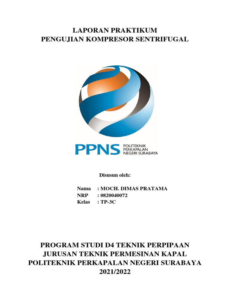 Modul 3 - Laporan Pompa Sentrifugal - Moch. Dimas Pratama - 0820040072 | PDF