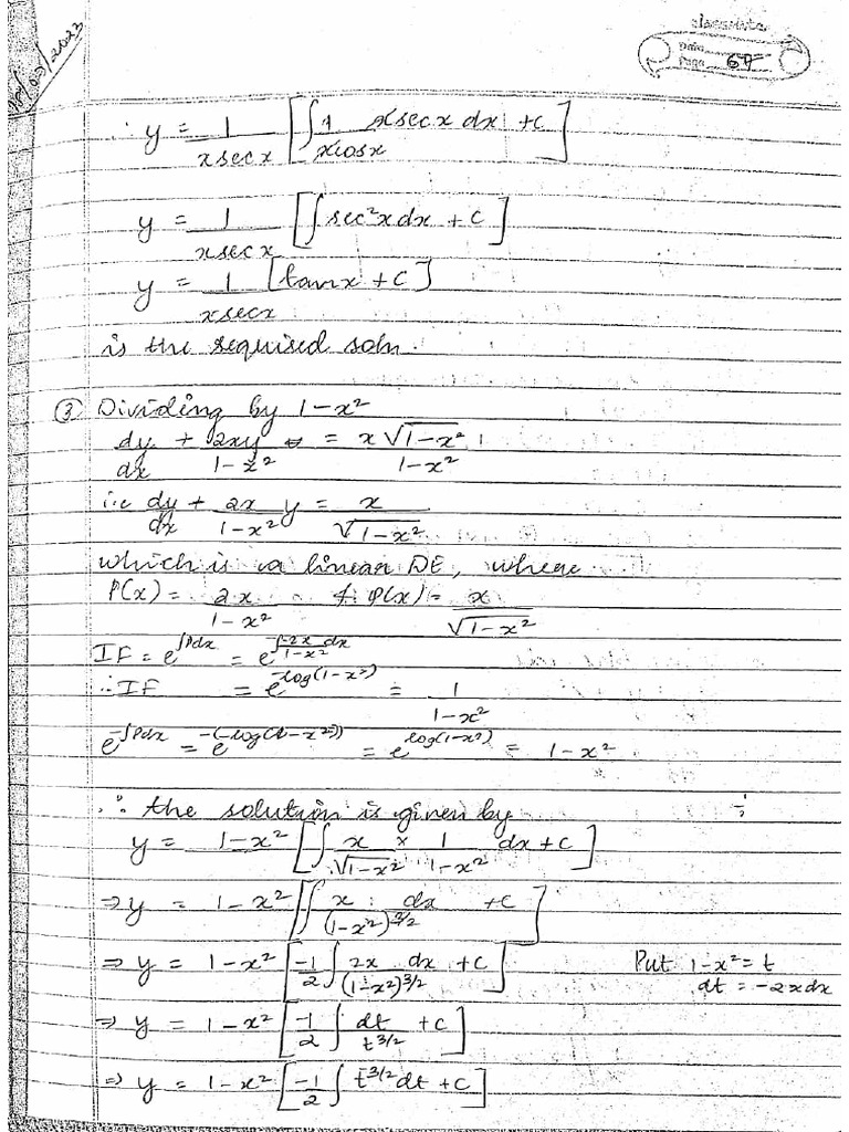 Maths Sem 3 Ode Part 2 | PDF