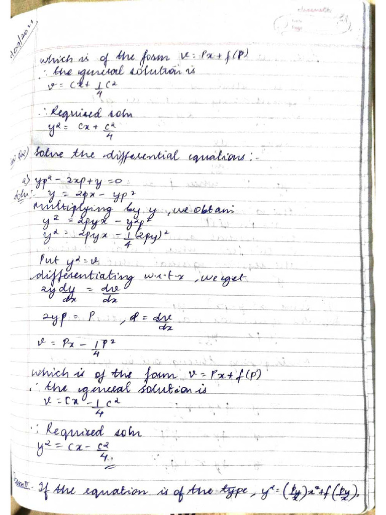 Maths Sem 3 Ode Part 3 | PDF