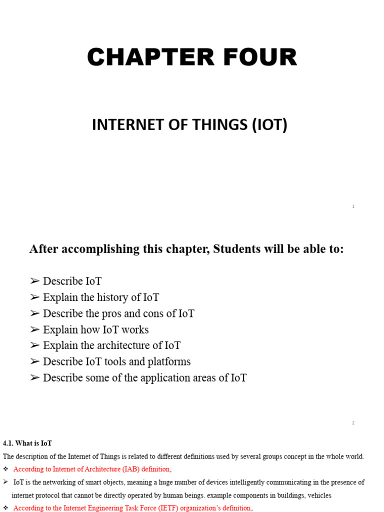 Chapter Four | PDF | Internet Of Things | Home Automation