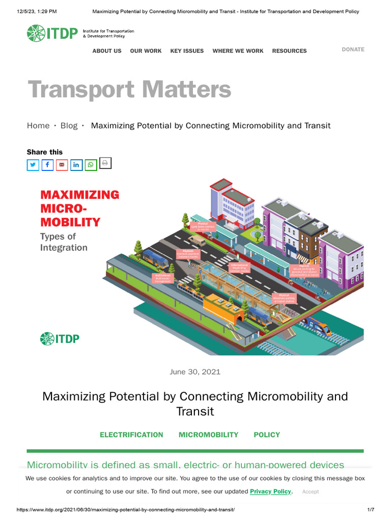Maximizing Potential by Connecting Micromobility and Transit - Institute For Transportation and ...