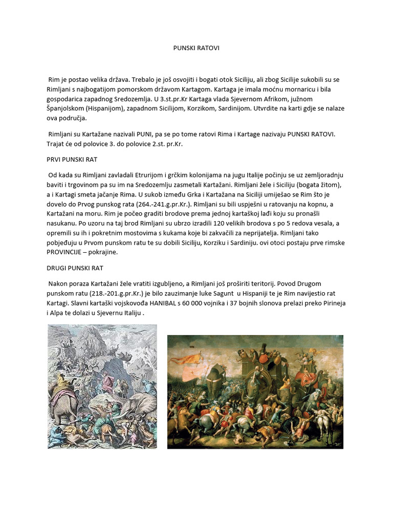 Punski Ratovi Zanimljivosti | PDF