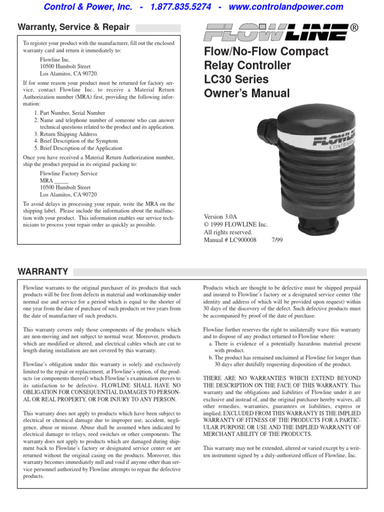 LC30 Compact Relay Controller Manual | PDF | Relay | Switch