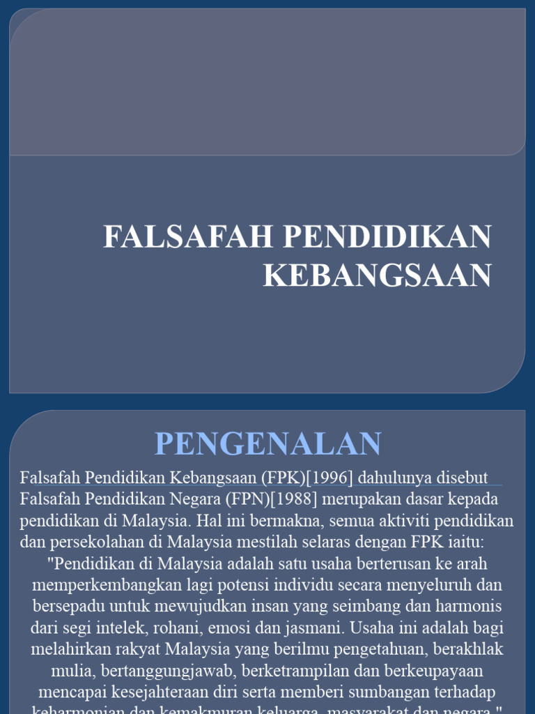 t3 - Falsafah Pendidikan Negara | PDF