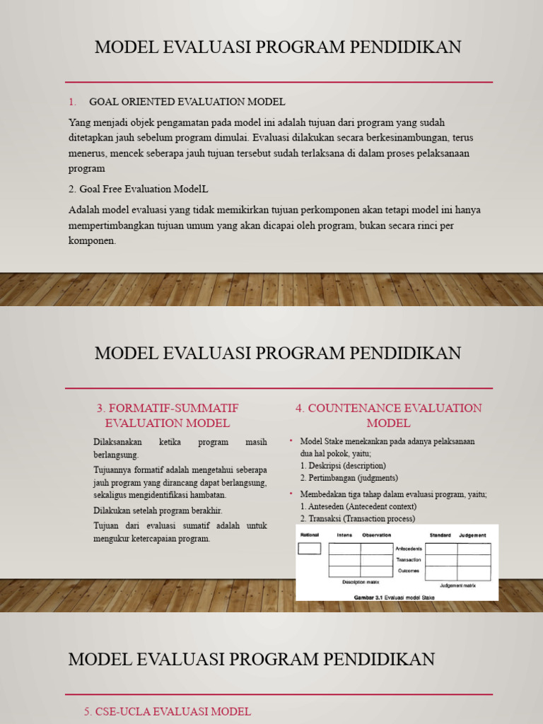 Model Evaluasi Program Pendidikan | PDF