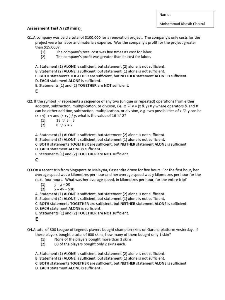 GMAT English | PDF | Mathematics | Arithmetic