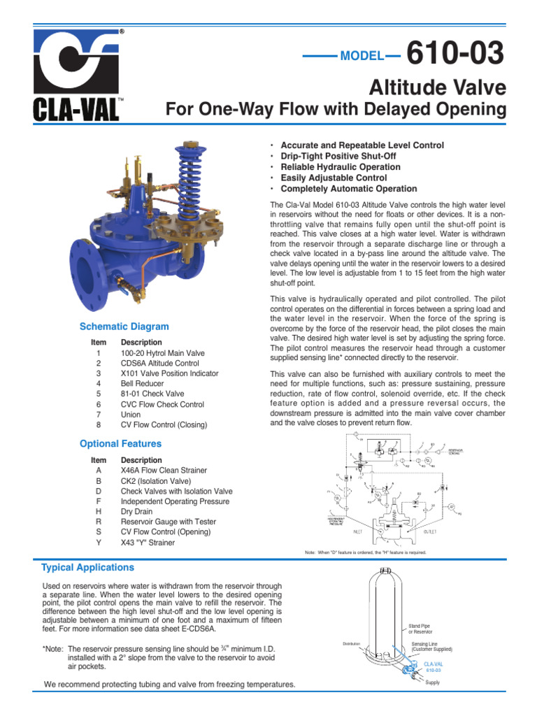 Altitude Valve: For One-Way Flow With Delayed Opening | Download Free ...